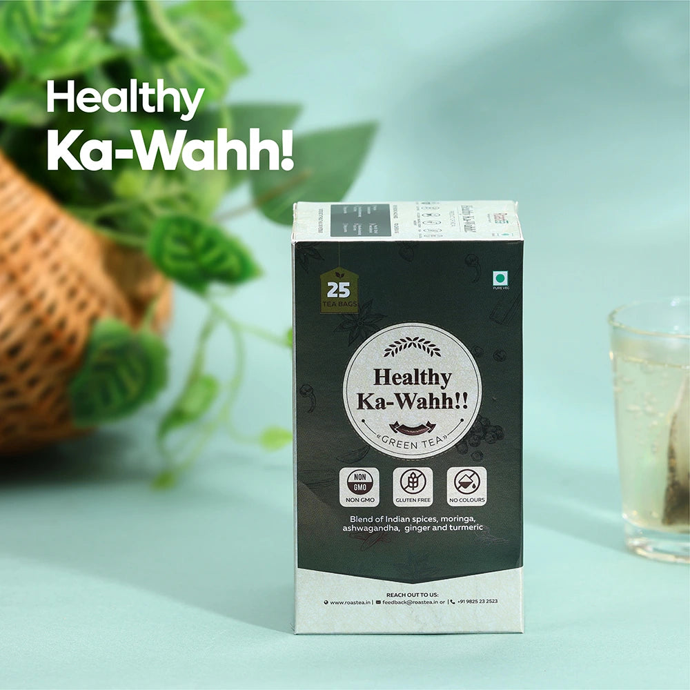 Buy Healthy Kahwa Green Tea - 25 Tea Bags - Roastea