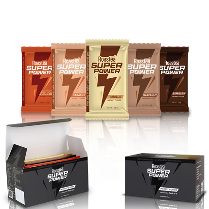 Roastea Super Power Instant Coffee - Assorted Pack of 5 Sachets